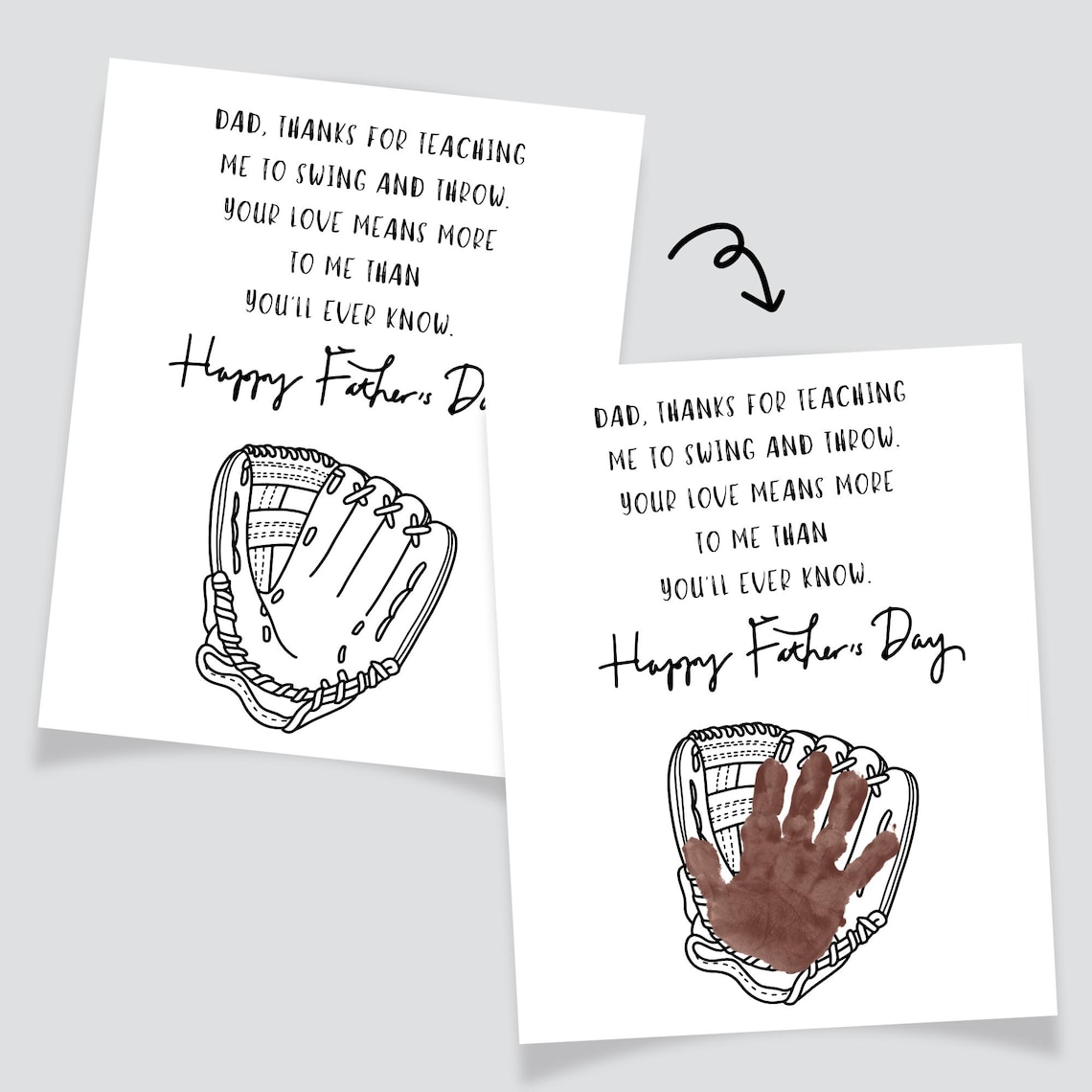 Fathers Day Poem Handprint Craft, Handprint Craft With Dad, Happy ...