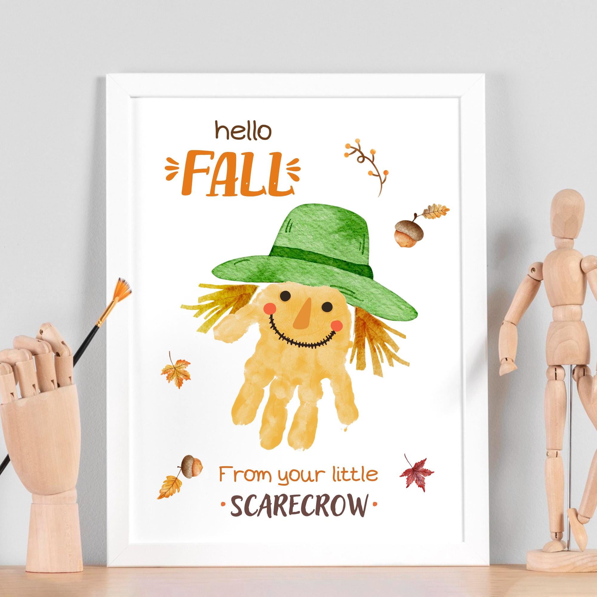 Hello Fall From Your Little Scarecrow, Scarecrow Face Handprint Craft ...