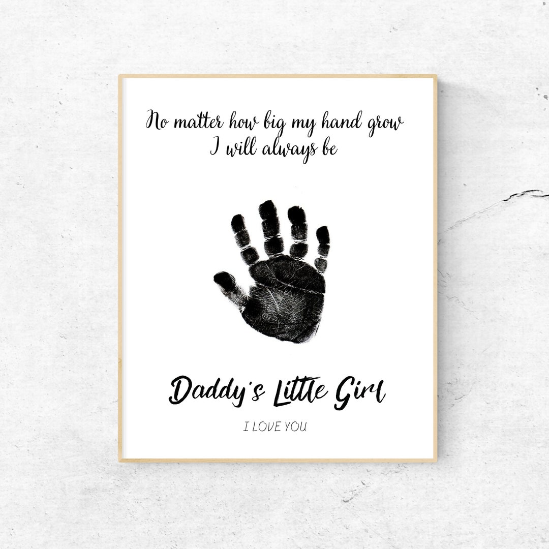Daddy Handprint Gift, Father's Day Activities, Handprint Craft for Kids ...