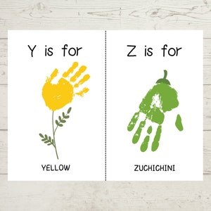 26 Letters Craft, Alphabet Craft, Preschool Activity, DIY Handprint Art ...