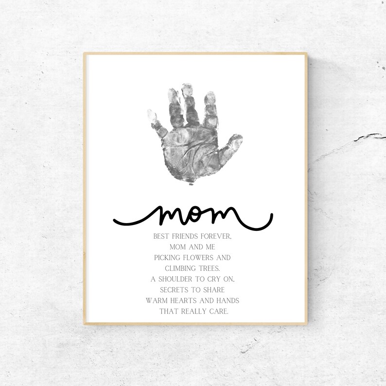 Mommy Handprint Poem, Baby Handprint Craft, Hand Art Craft, Mother's ...