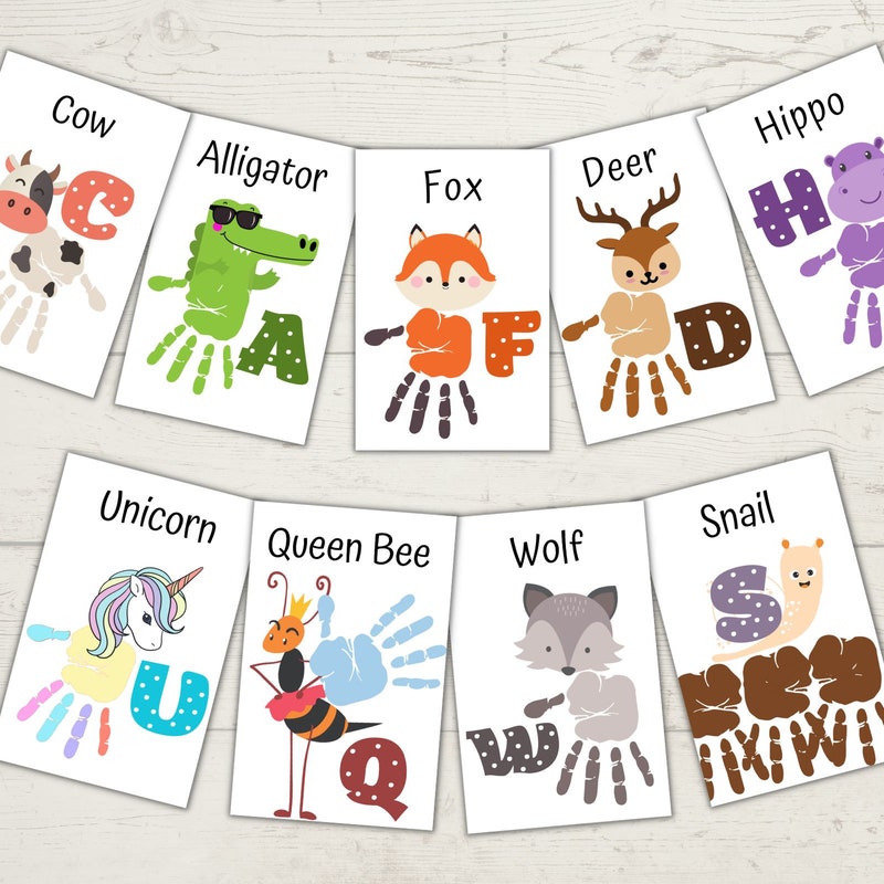 Handprint Alphabet - Etsy