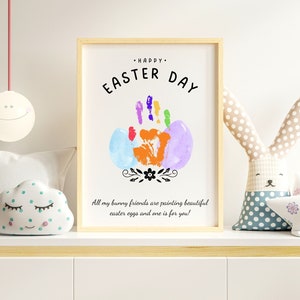 Easter Handprint Art Craft, Easter Egg Handprint, Easter Handprint Art ...