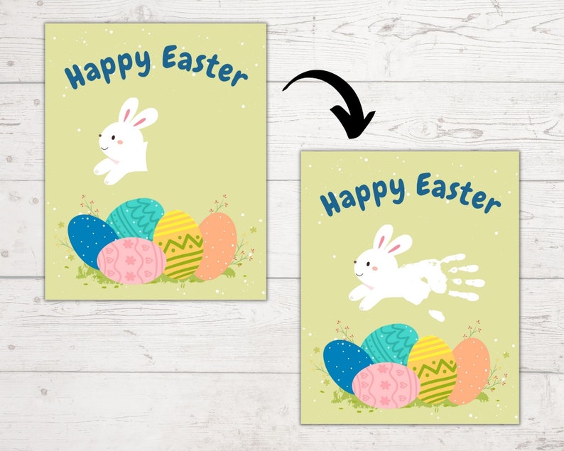 Easter Handprint Footprint Art Craft Bundle Easter Bunny - Etsy