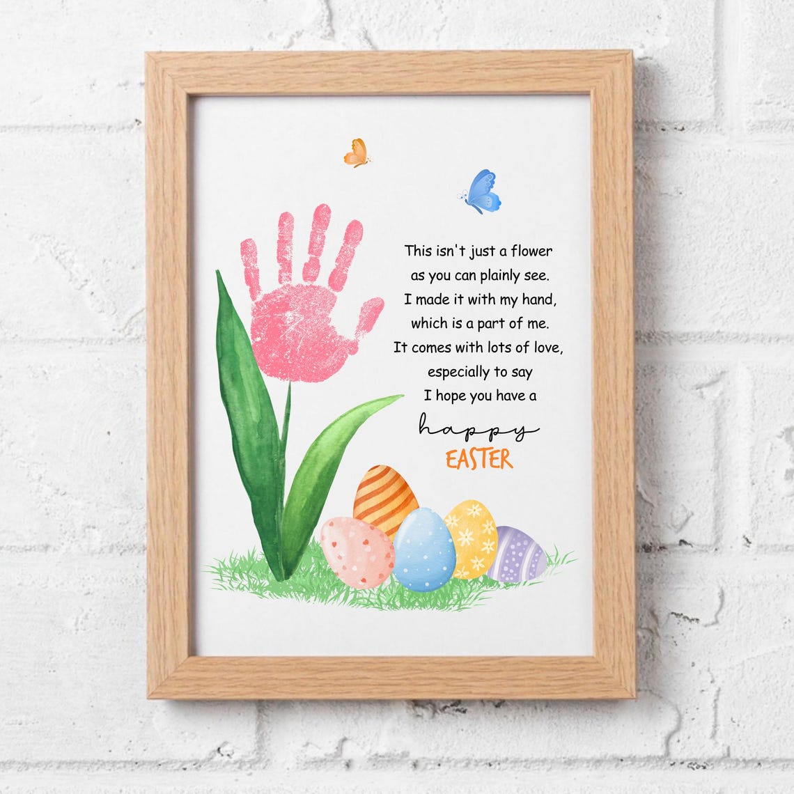 Easter Flower Poem Handprint Craft, Easter Handprint Craft, Baby ...