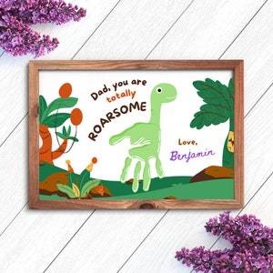 Dad You Are Totally ROARSOME, Father's Day Handprint Craft, Happy ...