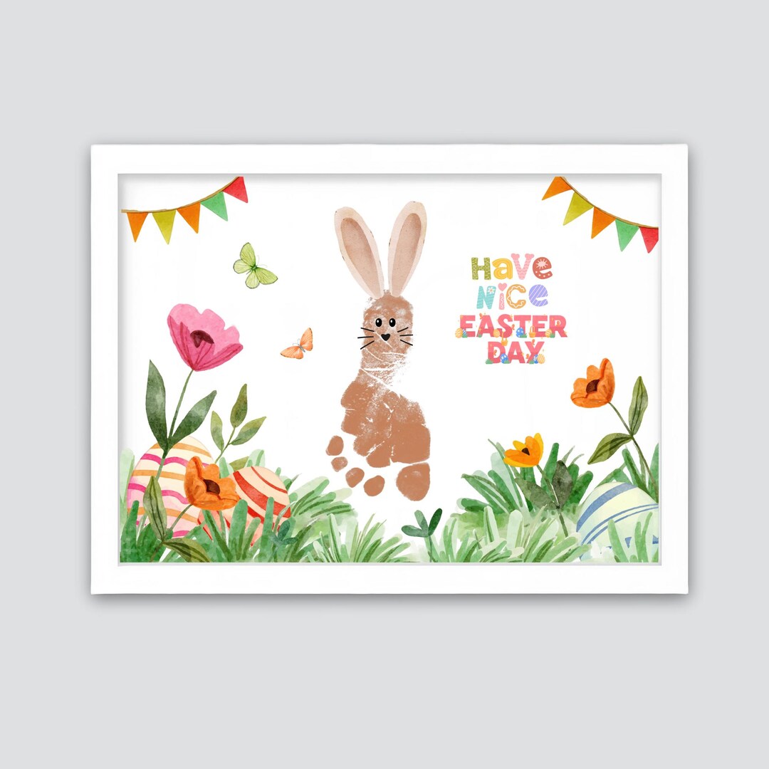 Have Nice Easter Day Footprint Craft, Happy Easter Footprint Craft ...