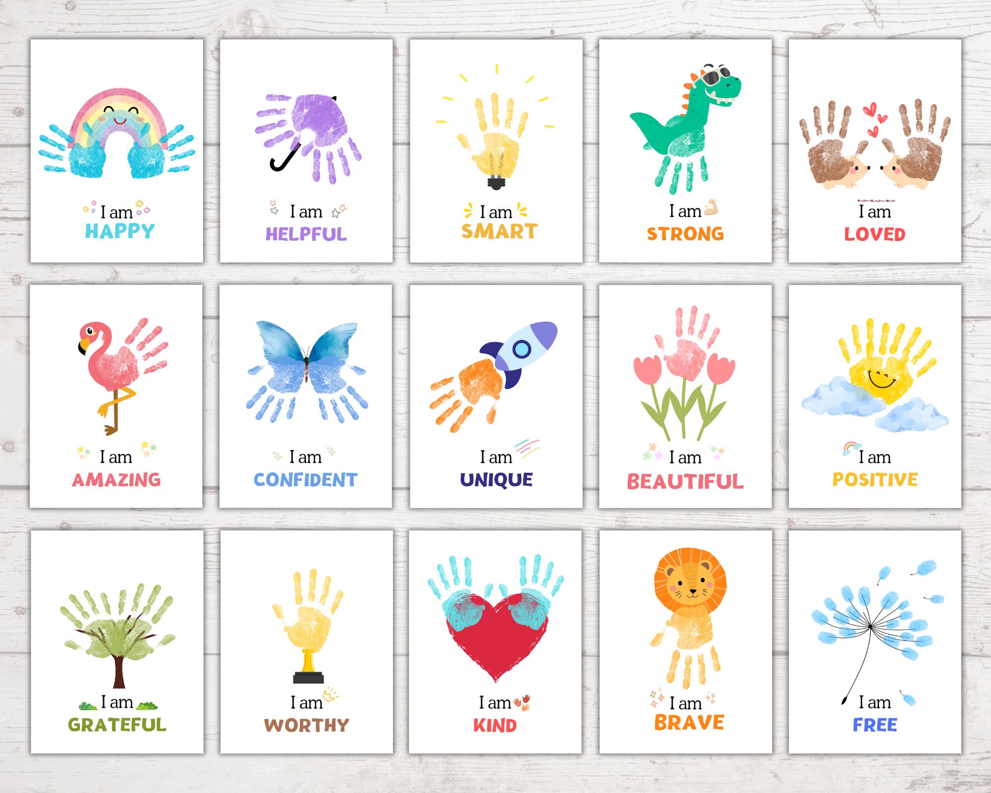 15 Affirmation and Motivational Handprint Craft Bundle, Handprint Art ...