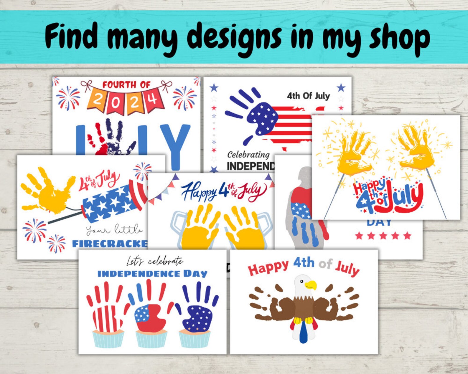 Fourth of July Handprint, Flag Poem, 4th of July Independence Day ...