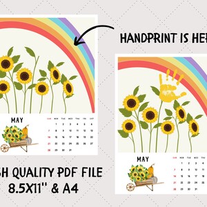 2023 Handprint/footprint Calendar, Handprint Craft, Footprint/handprint ...