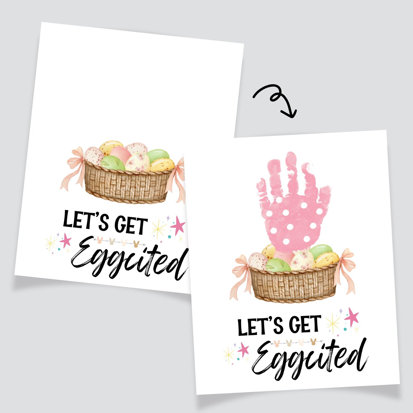 Let's Get Egg-cited Easter Handprint Craft, Bunny Easter Handprint ...