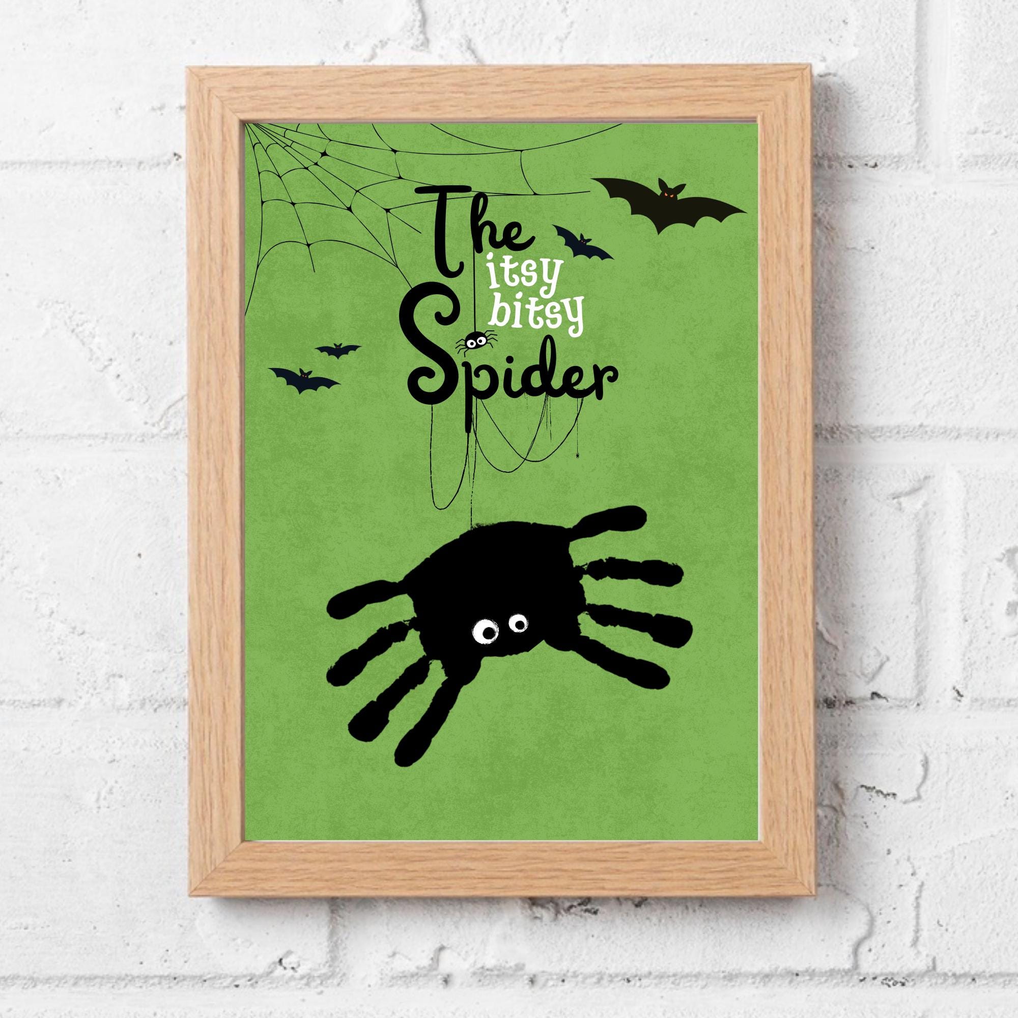 The Itsy Bitsy Spider Handprint, Spider Handprint, Halloween Kids ...