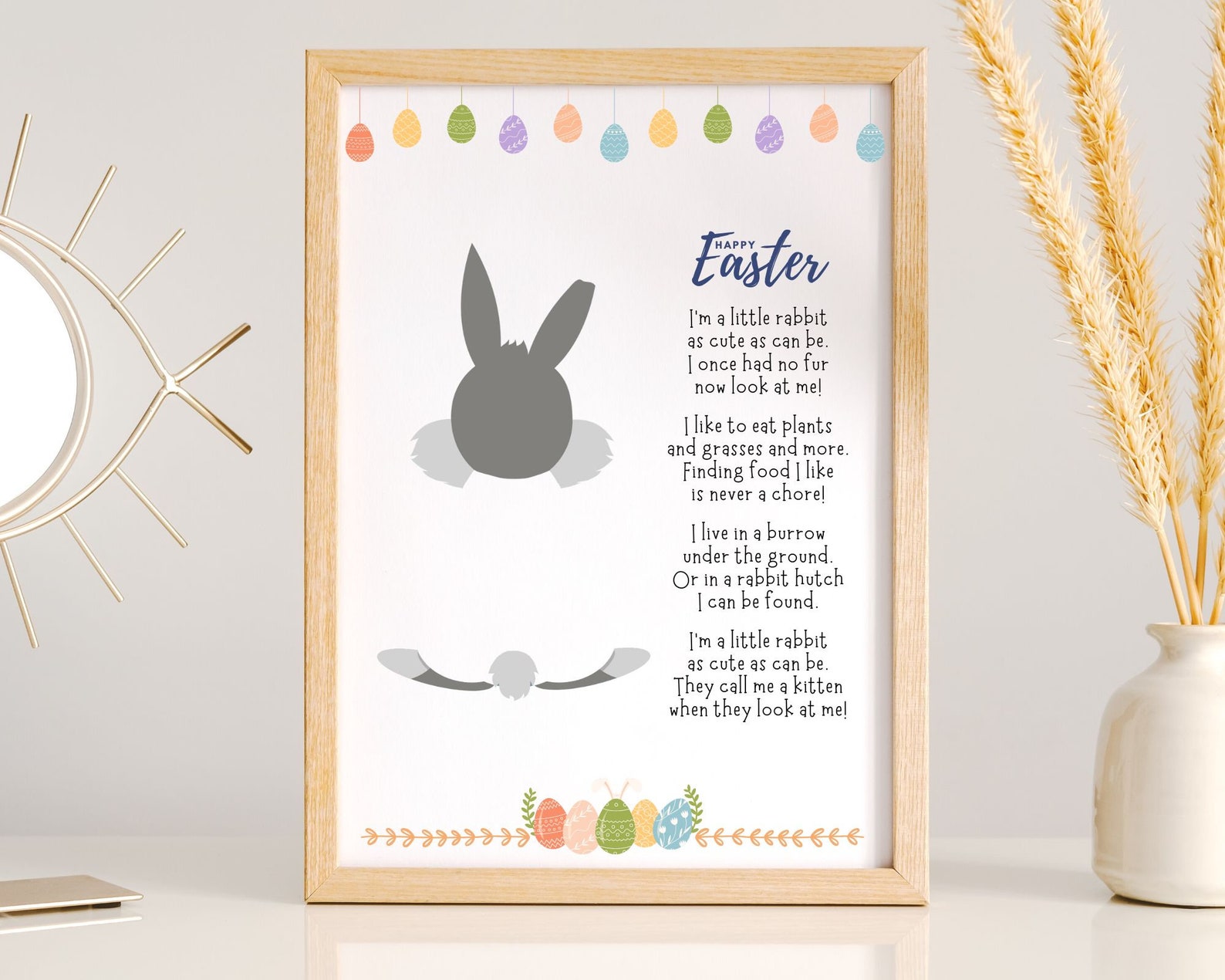 Easter Bunny Handprint Art Craft, Easter Handprint Art, Toddler ...