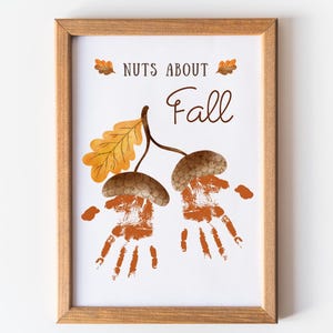 Nuts About Fall, Fall Season, Rainy Day Handprint Craft, Fall Season ...