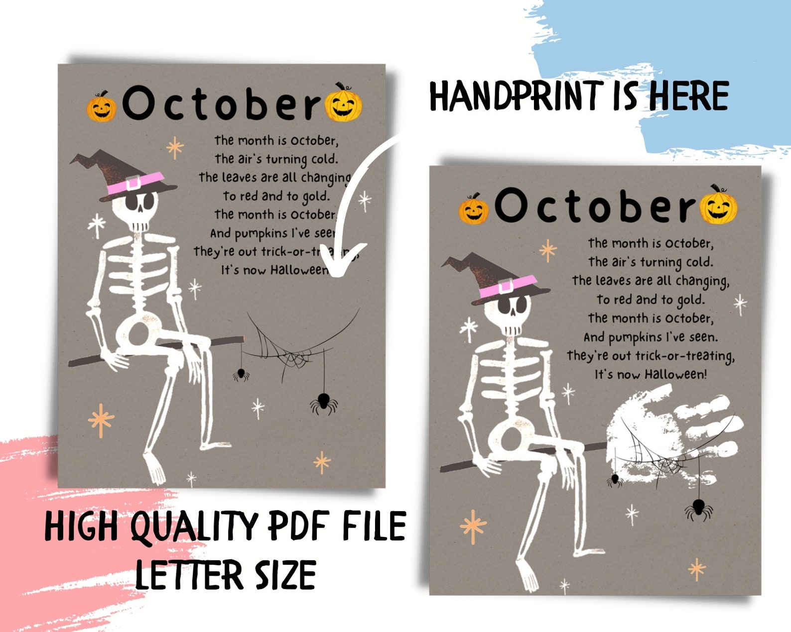 Memory Handprint/footprint Book With Poems - Etsy