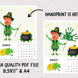 2023 Handprint/footprint Calendar, Handprint Craft, Footprint/handprint ...