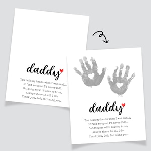 Daddy Poem Fathers Day Handprint Craft, Fathers Day Handprint Art, Gift ...