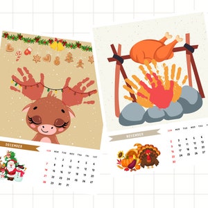 2025 DIY Handprint Calendar, Calendar Craft, Kids Activities Craft ...
