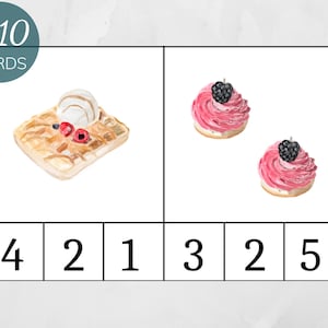 Sweets Count and Clip Cards 1-10, Montessori Activity, Summer Math ...