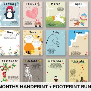 Memory Handprint/footprint Book With Poems, Handprint/footprint Art ...