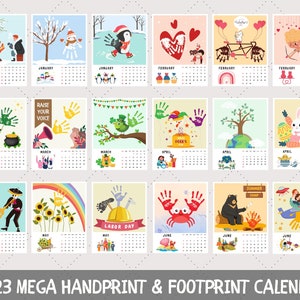 2023 Handprint/footprint Bundle, 2023 Mega Handprint/footprint Calendar ...