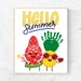 Summer Handprint/footprint Art, Summer Printable Craft for Kid, Summer ...