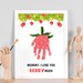 Mom I Love You Berry Much Handprint, Strawberry Handprint Craft ...