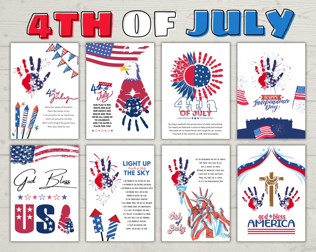 Collection of Handprint Craft 4th of July, Handprint Bundle, Handprint ...