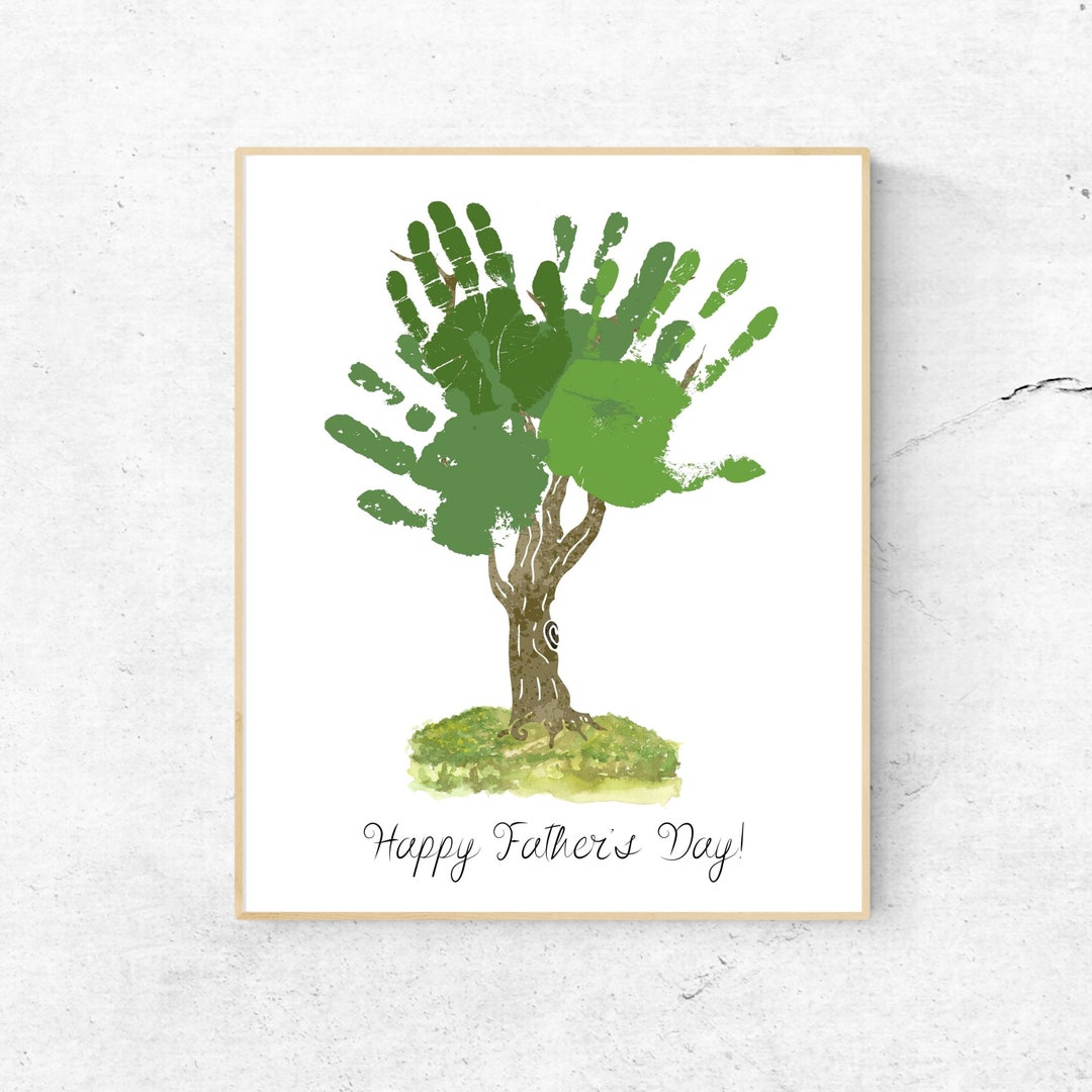 Father Handprint Gift, Grandparents Day Activities, Handprint Craft for ...