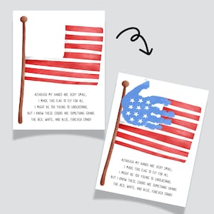 Flag Handprint Craft, Flag Poem, 4th of July Independence Day, American ...