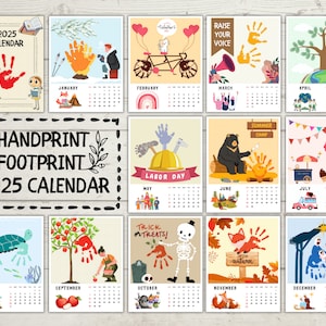 2025 Handprint/footprint Calendar, Handprint Craft, Footprint/handprint ...