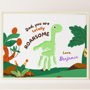 Dad You Are Totally ROARSOME, Father's Day Handprint Craft, Happy ...