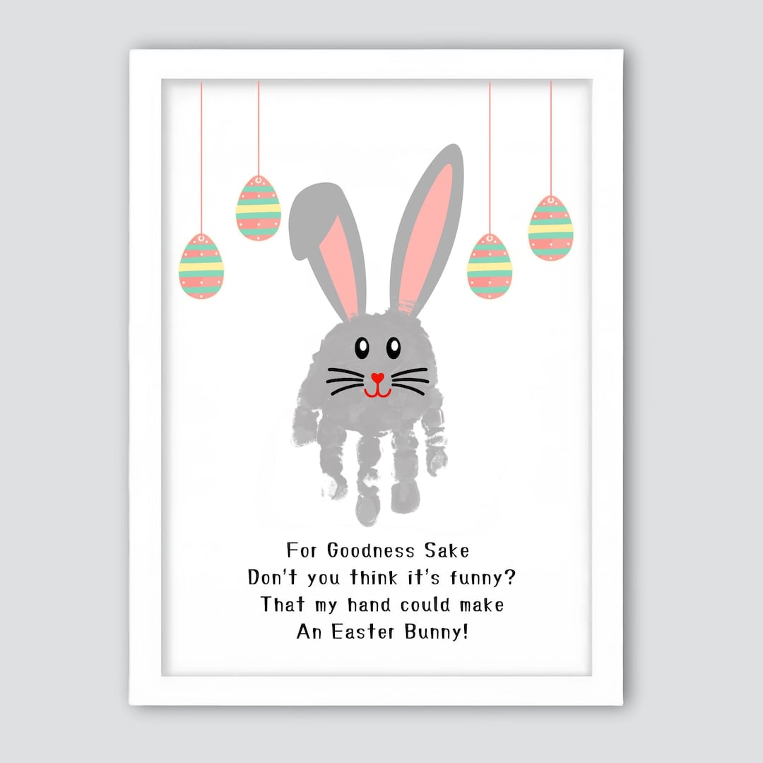 Easter Bunny Poem Handprint Craft, Easter Handprint, Bunny Easter ...