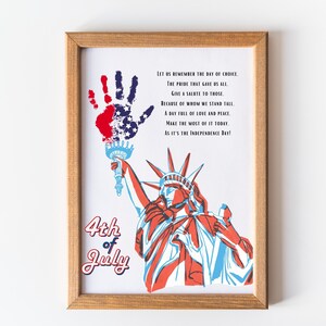 4th of July Poem Handprint, Flag Poem, 4th of July Independence Day ...