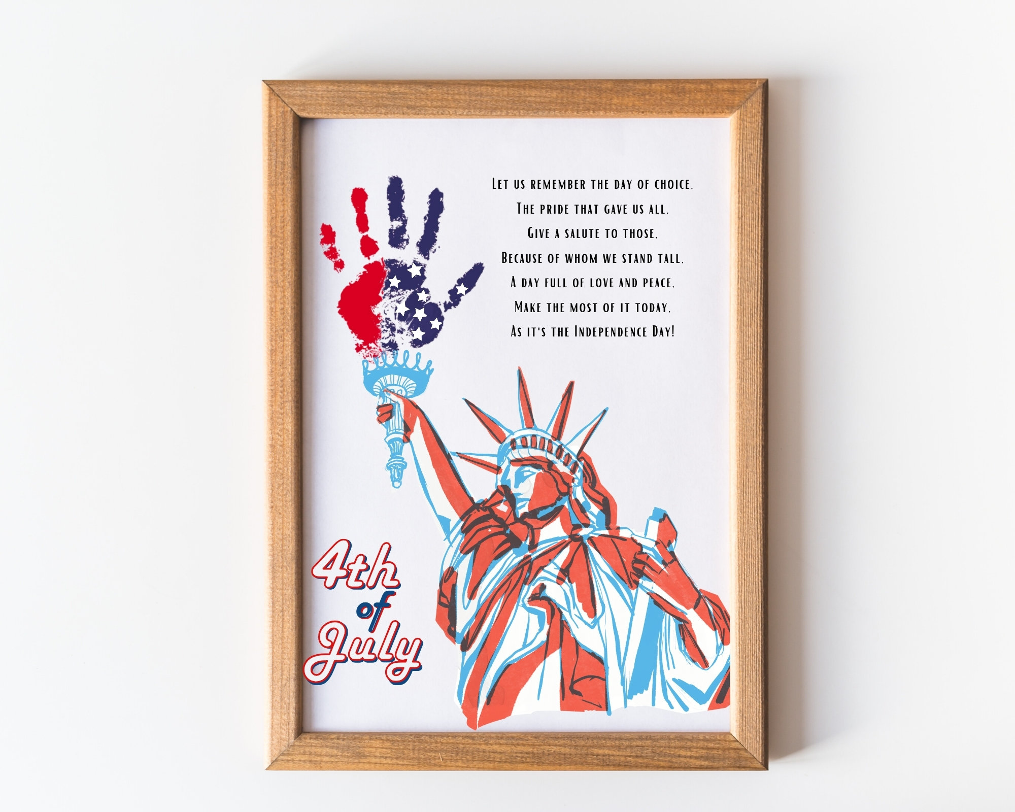 4th of July Poem Handprint, Flag Poem, 4th of July Independence Day ...
