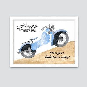 Happy Fathers Day From Your Little Biker Buddy! Motorbike Footprint ...