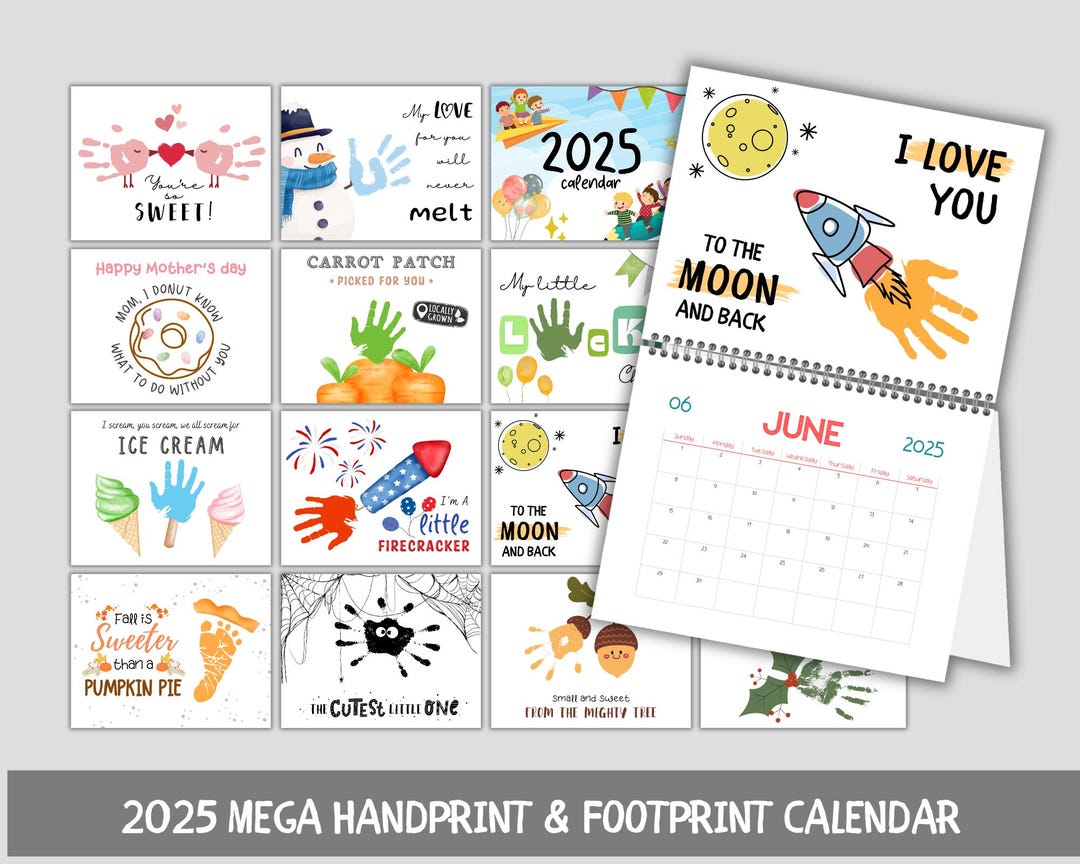 2025 Handprint Calendar, Calendar Craft, Preschool Handprint Activity ...