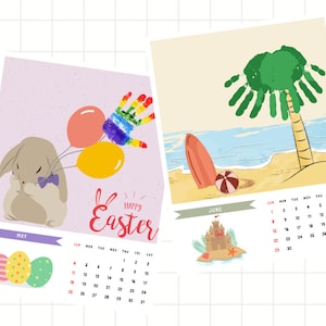 2025 DIY Handprint Calendar, Calendar Craft, Kids Activities Craft ...