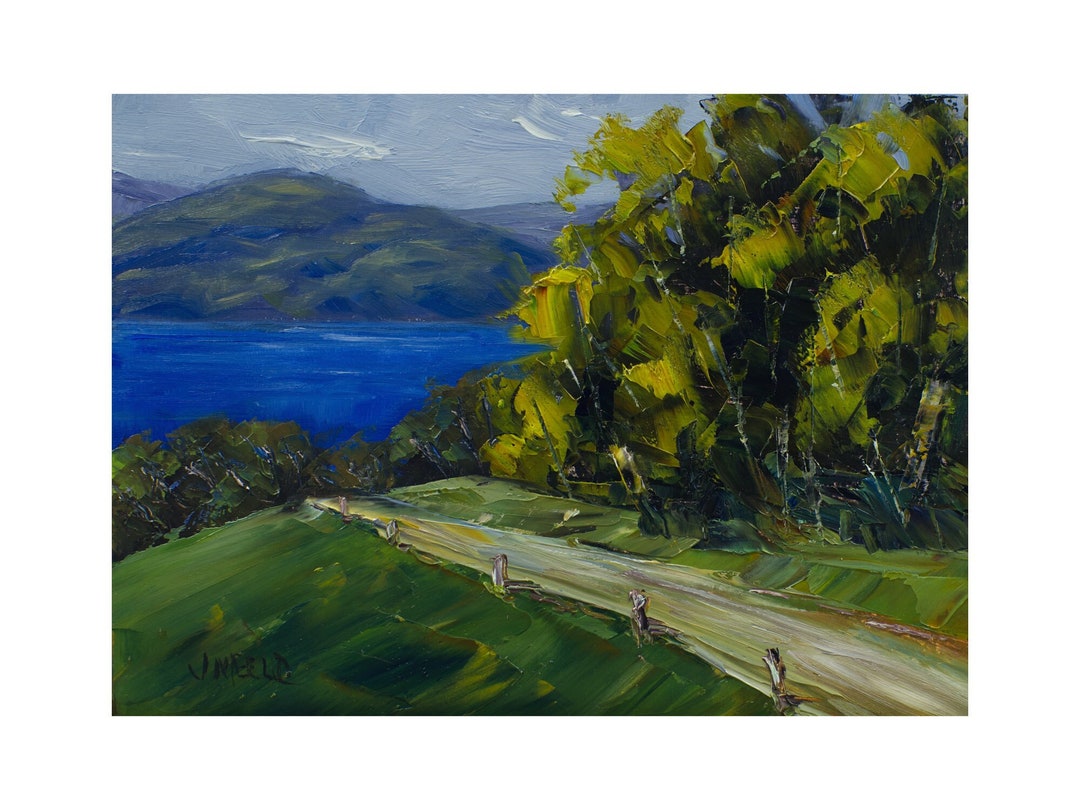 New Zealand Art, New Zealand Landscape, Lake Painting, Impressionist ...