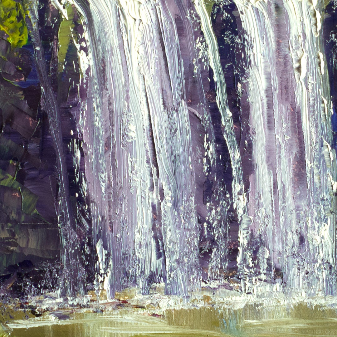 Australian Waterfall Painting, Dangar Falls, New South Wales, Wall Art ...