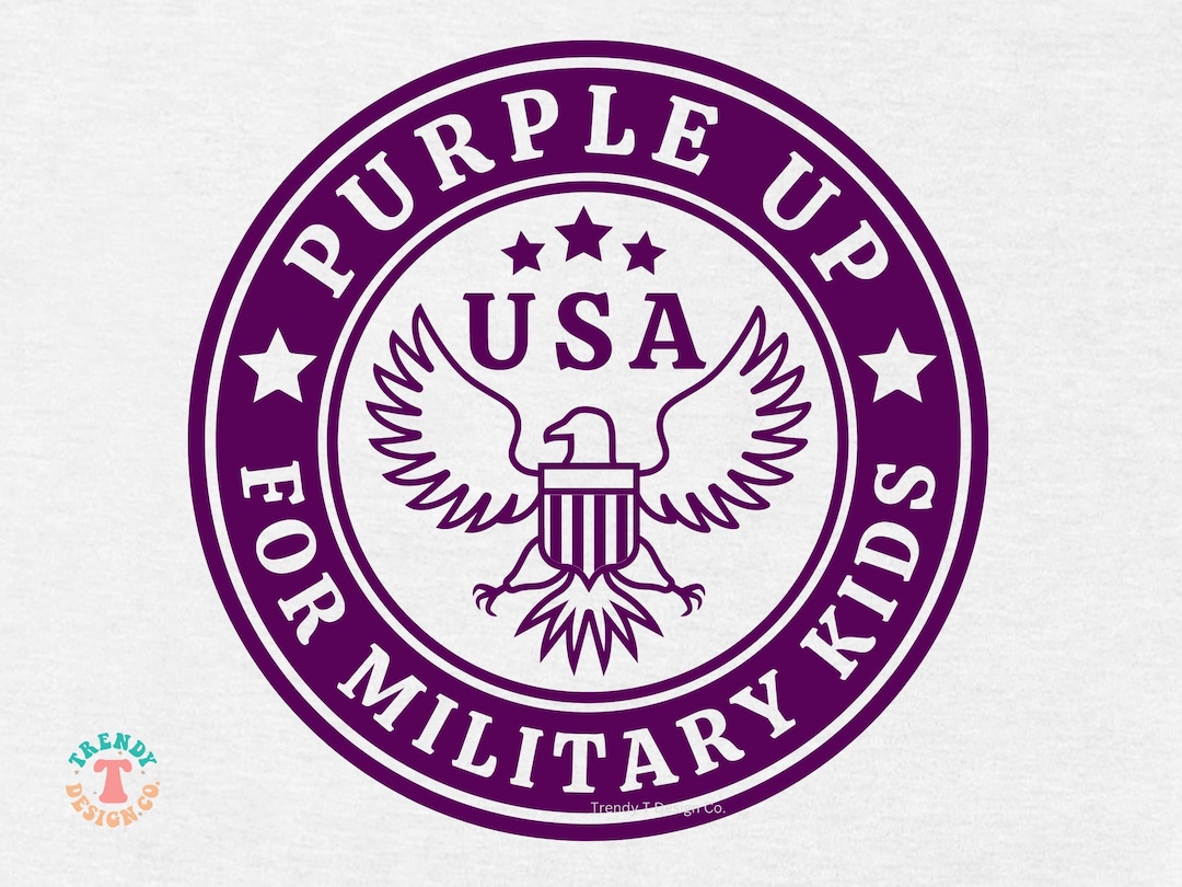 Purple up for Military Kids SVG PNG, Military Child SVG, Military ...