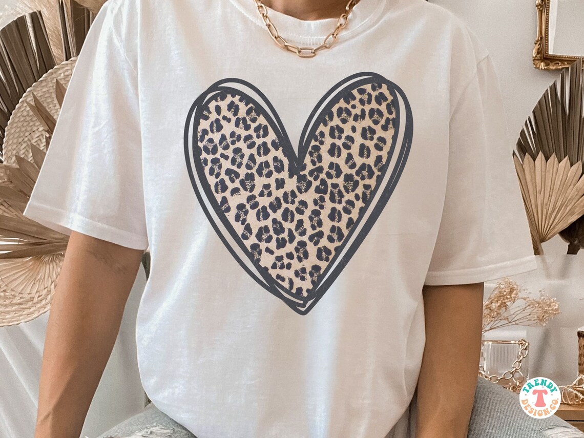 Leopard Heart PNG, Leopard Print Heart PNG, Valentine's Heart ...