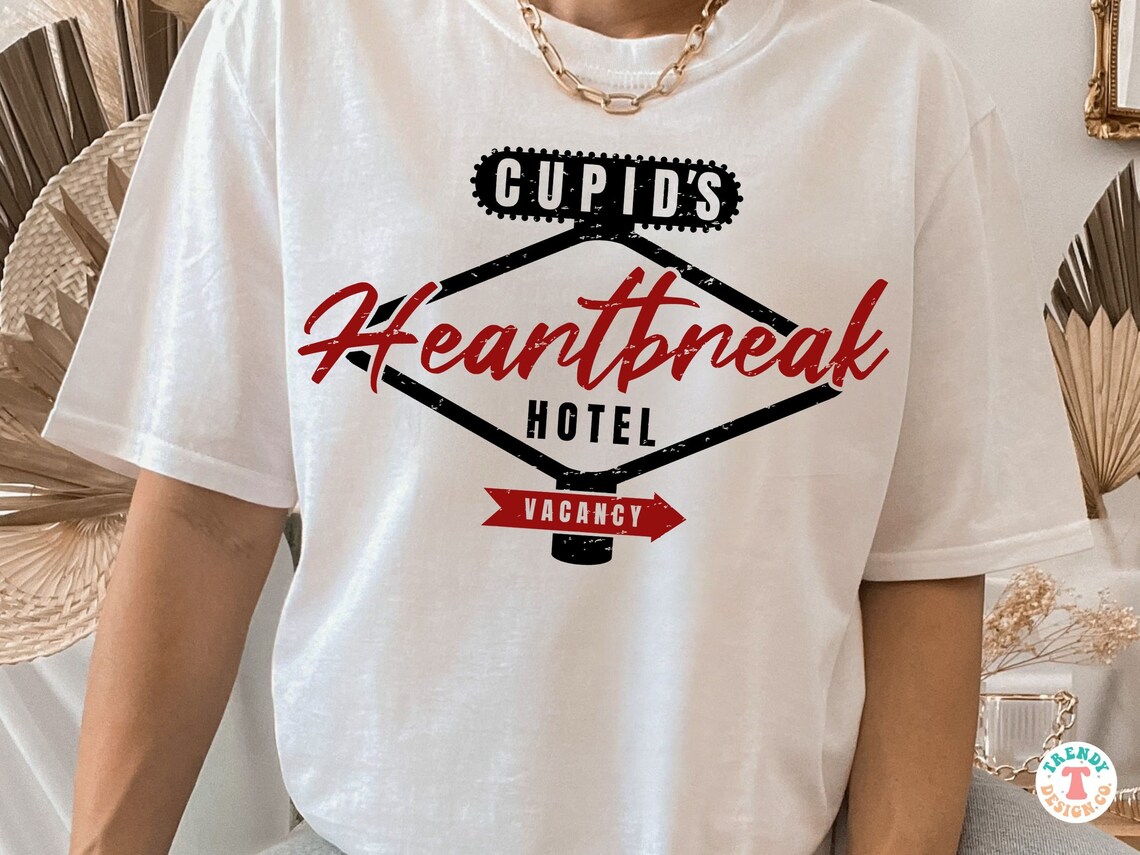 Valentine's PNG SVG, Distressed + Solid, Cupid's Heartbreak Hotel ...