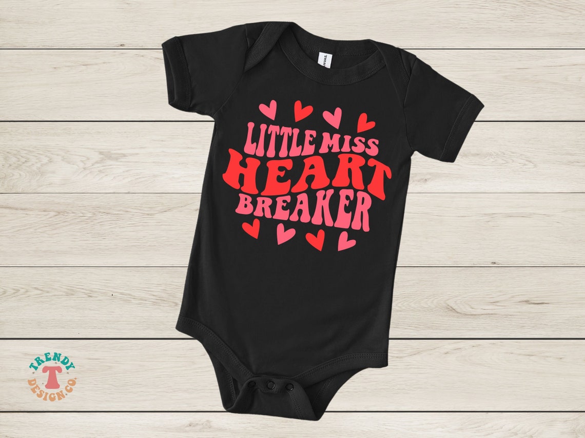 Little Miss Heart Breaker SVG PNG Girls Valentine SVG Kids - Etsy