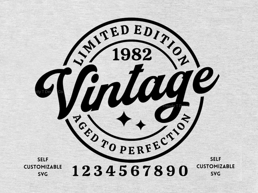 Customizable Birthday SVG, Vintage Birthday SVG, Retro Birthday ...