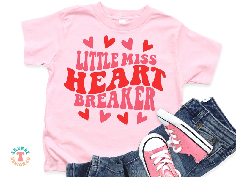 Little Miss Heart Breaker SVG PNG Girls Valentine SVG Kids - Etsy