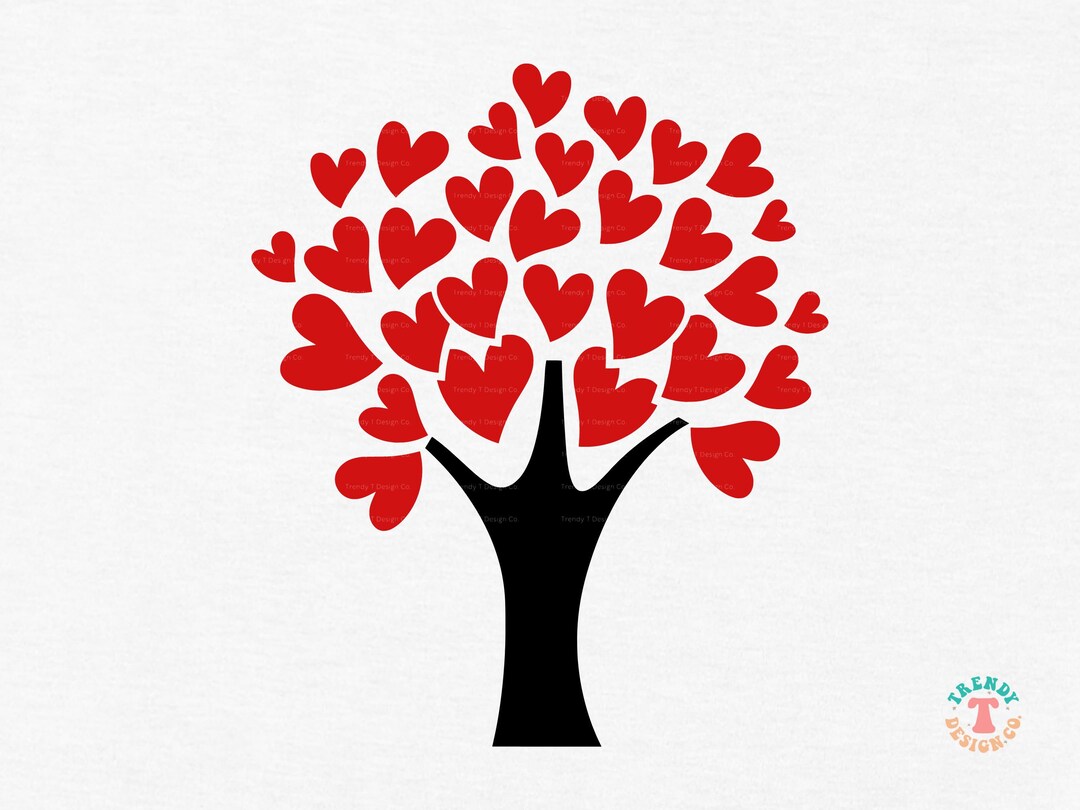 Heart Tree SVG PNG, Heart Clipart for Shirts, Mugs, Signs, Cards ...