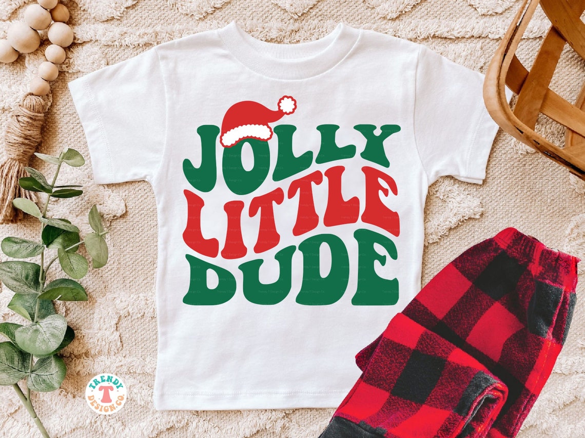 Jolly Little Dude SVG PNG, Kids Toddler Boy SVG, Retro Christmas Cut ...