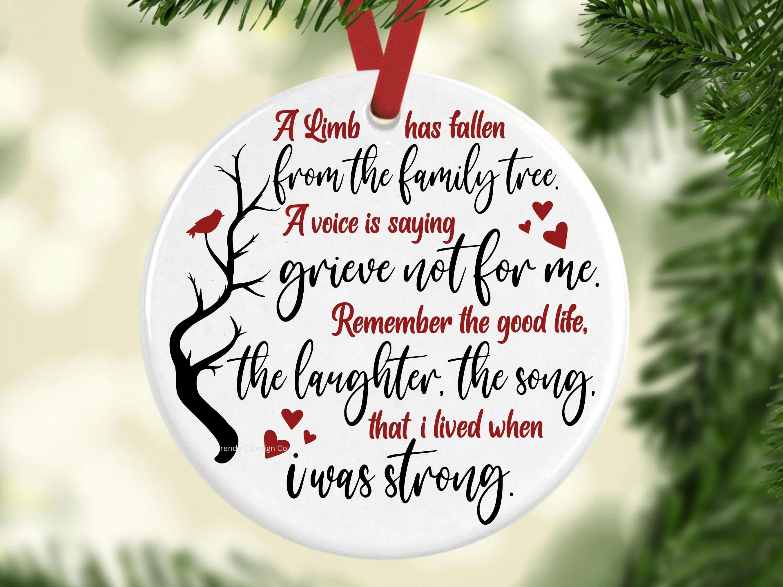 Memorial SVG PNG, Remembrance SVG, A Limb Has Fallen From the Family ...