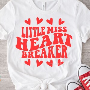 Little Miss Heart Breaker SVG PNG, Girls Valentine SVG, Kids, Baby ...